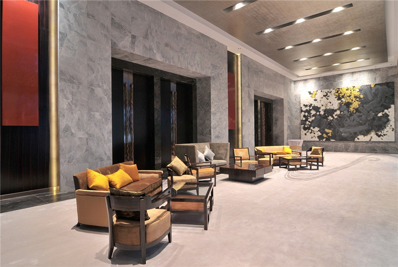 Modern design custom made round wood hotel lobby sofa - Buy customized ...